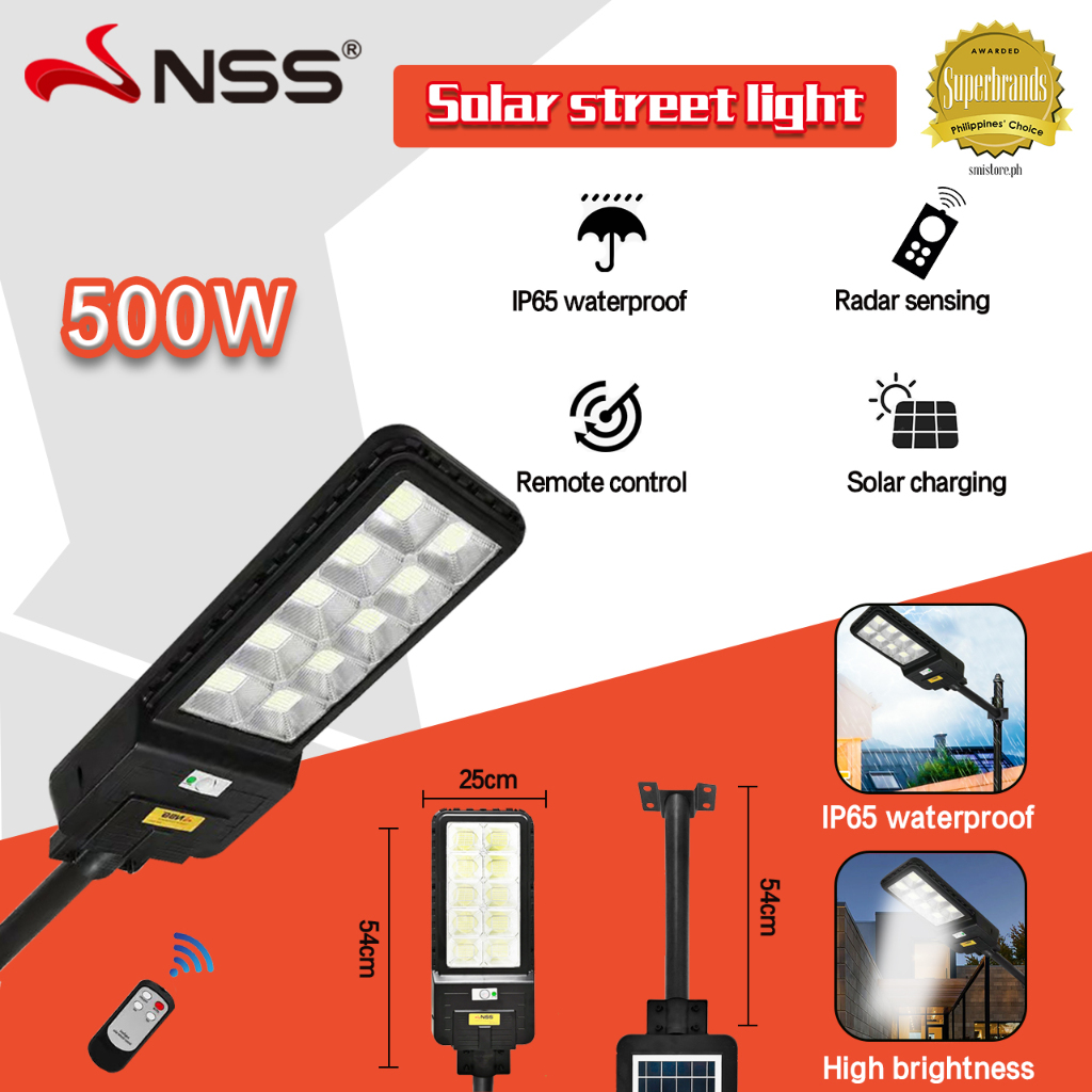 NSS Solar Street Light 300W Led Outdoor Waterproof Sensor Solar Flood ...