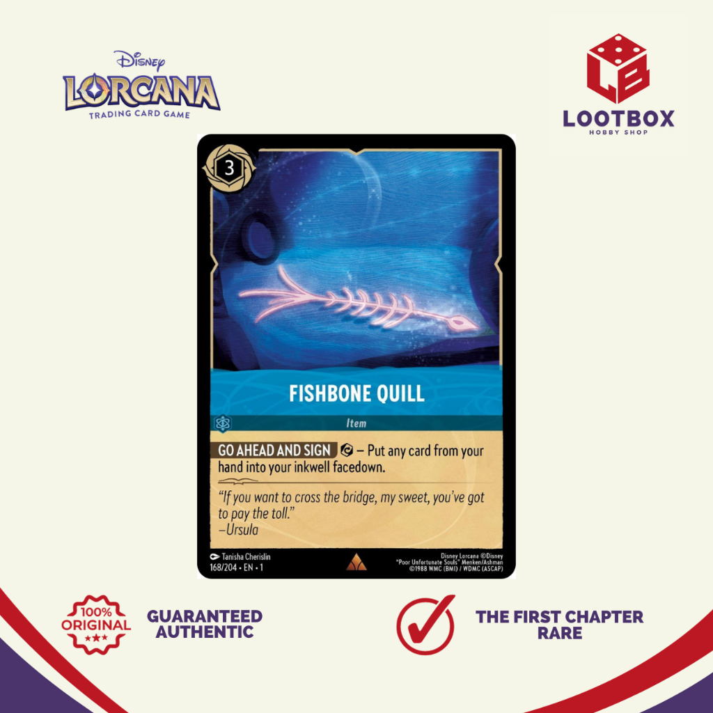 Disney Lorcana: Fishbone Quill (Rare) - The First Chapter | Shopee ...
