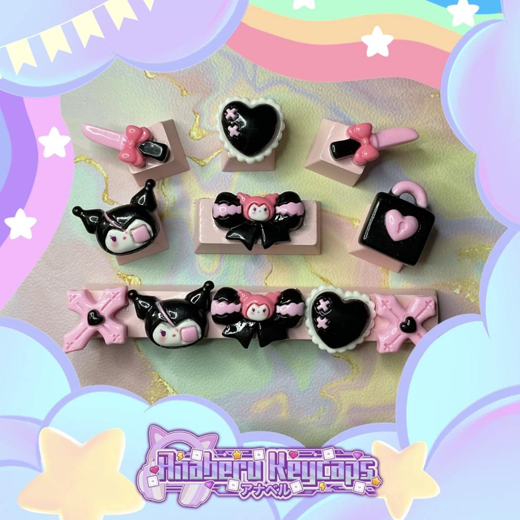 Sanrio Kuromi Pink Keycaps | Shopee Philippines