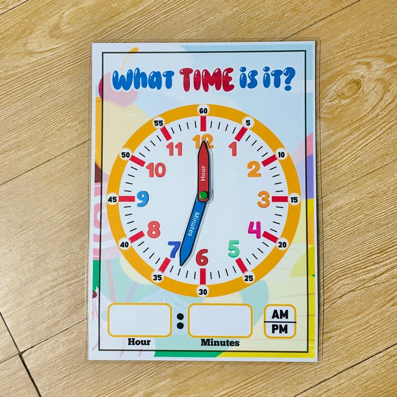 Clock Telling Time Educational Activity for Kids | Shopee Philippines