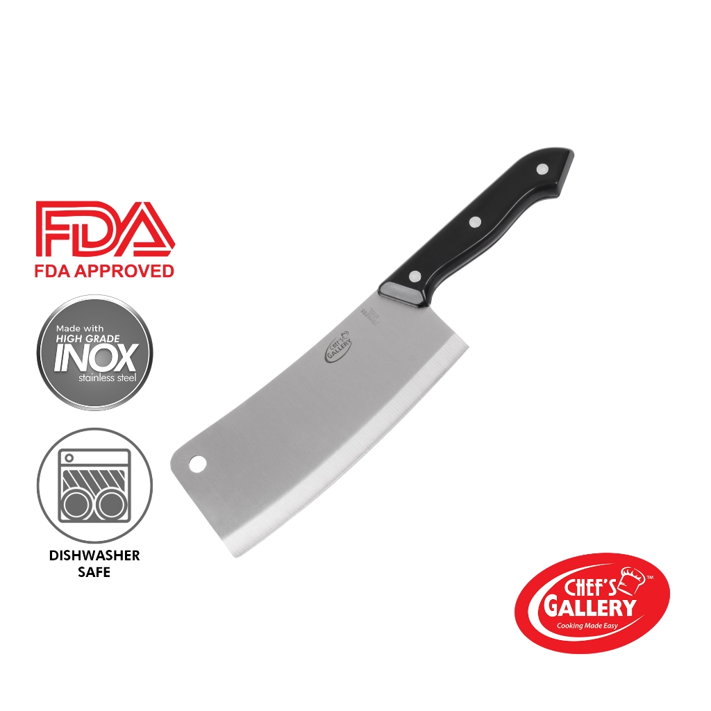 Chef's Gallery High-Grade Inox Stainless Steel Cleaver Knife Food Grade ...