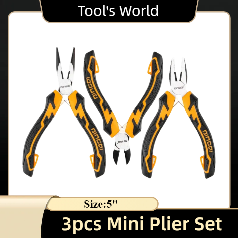Professional 5"3PCS PLIERS Mini Pliers set Multifunctional Long Nose ...