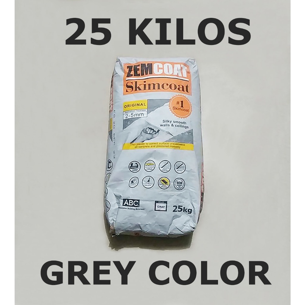 ( 20 KILOS ) ORIGINAL ABC ZEMCOAT SKIMCOAT ( GREY ) === SKIM COAT ...