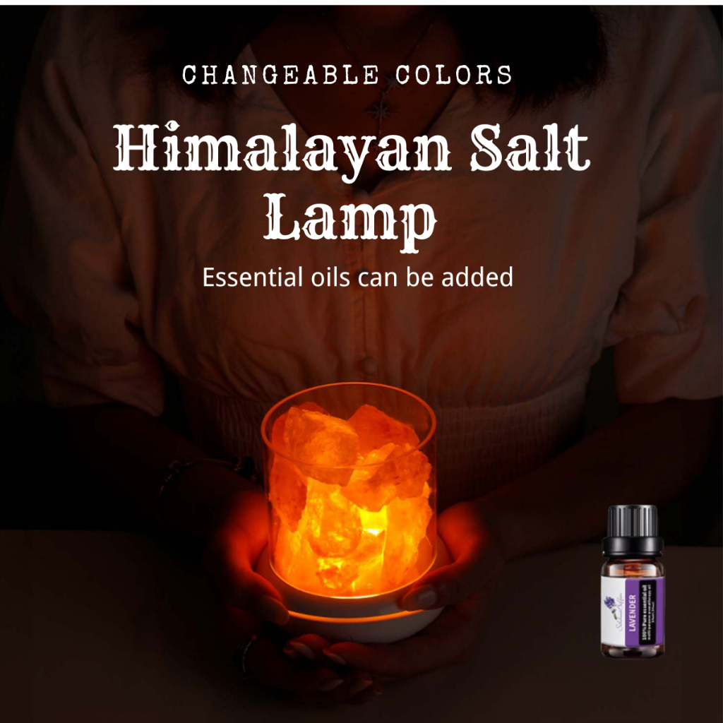 Crystal Himalayan Salt Lamp Romantic lampshade Essential Oils ...