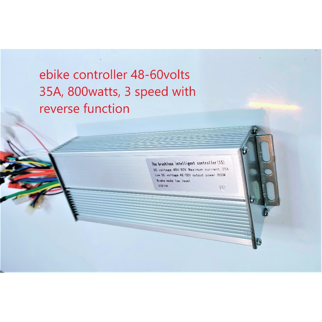 ebike controller 48-60volts 35A, 800 watts 3 speed option with reverse ...