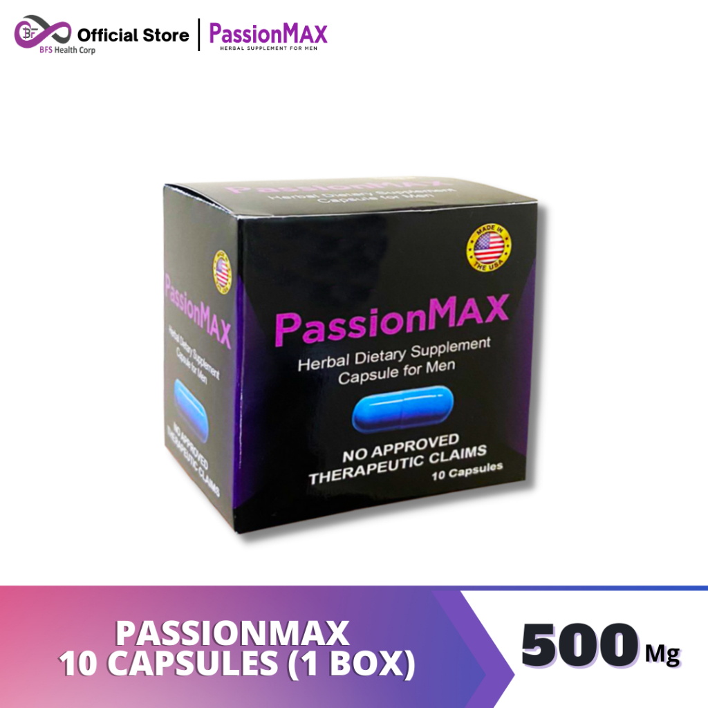 PassionMax Herbal Supplement For Men 10's Capsule (1 Box) | Shopee Philippines