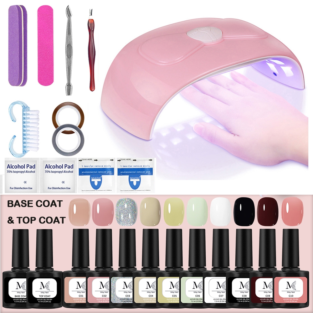 Nail gel polish set 18W UV Nail lamp 22pcs manicure set tools nails ...