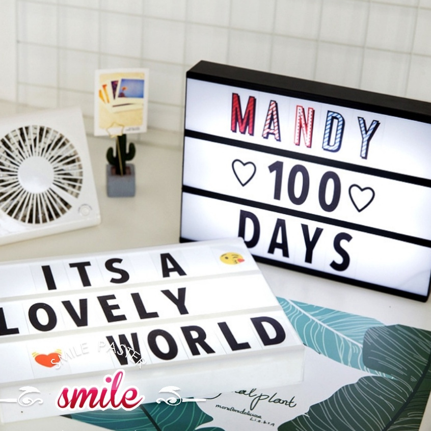 LED Cinematic Letter Light Message Box A4 Size | Shopee Philippines