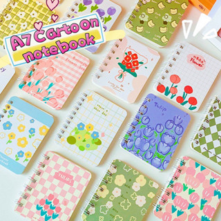A7 Notebook Lined 1Pcs A7 Cute Mini Spiral Notebook Cartoon Diary ...