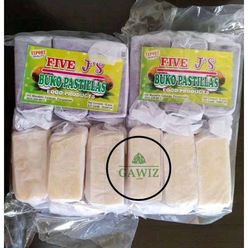 Baguio Pasalubong Five j's Buko Pastillas | Shopee Philippines