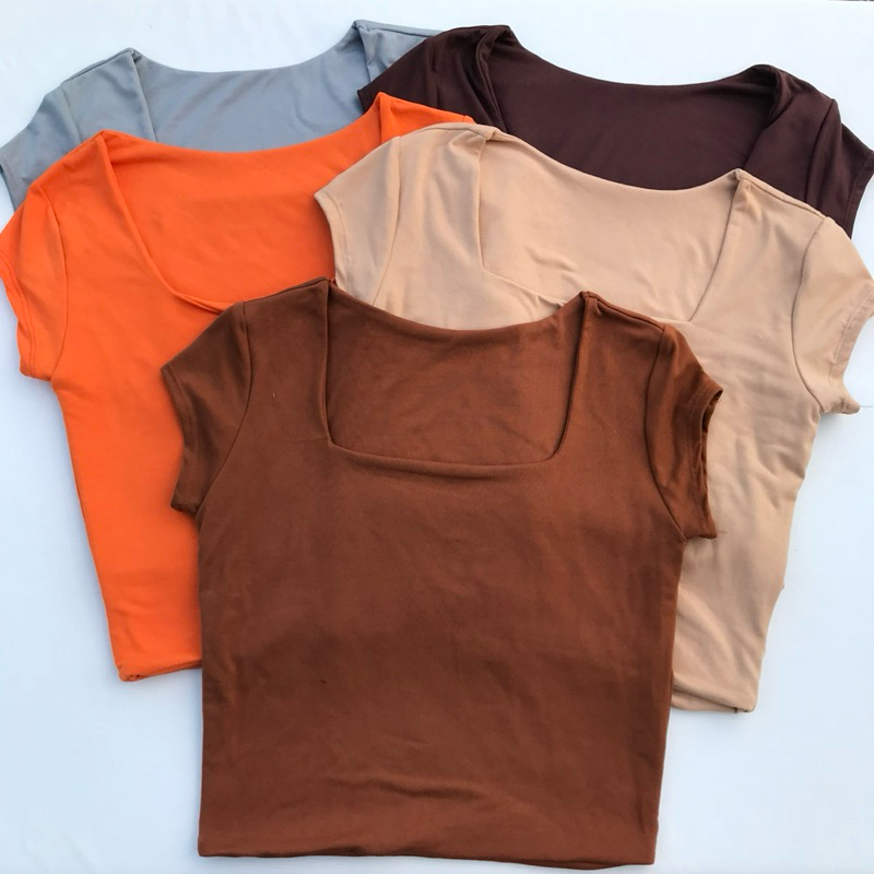 Double Lining Squareneck Top•TIA_ngge | Shopee Philippines