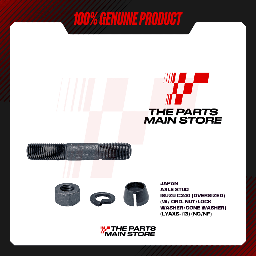 (JAPAN) AXLE STUD / BOLT ISUZU C240 OVERSIZE (NC/NF) (LYAXS-i13) (10 ...