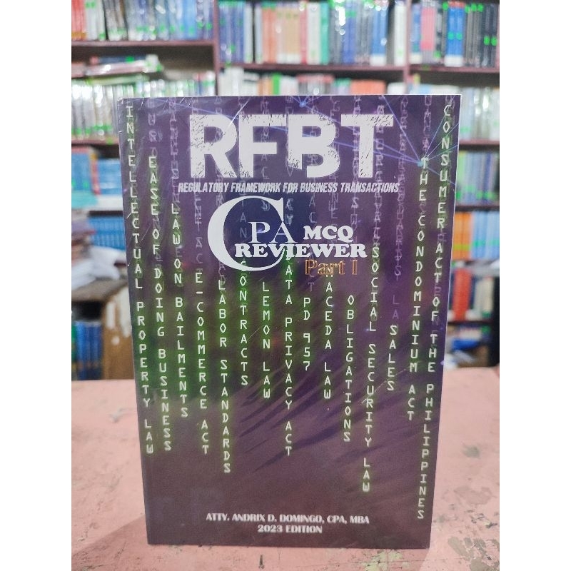 RFBT Regulatory Framework for Business Transactions 2023 CPA MCQ ...