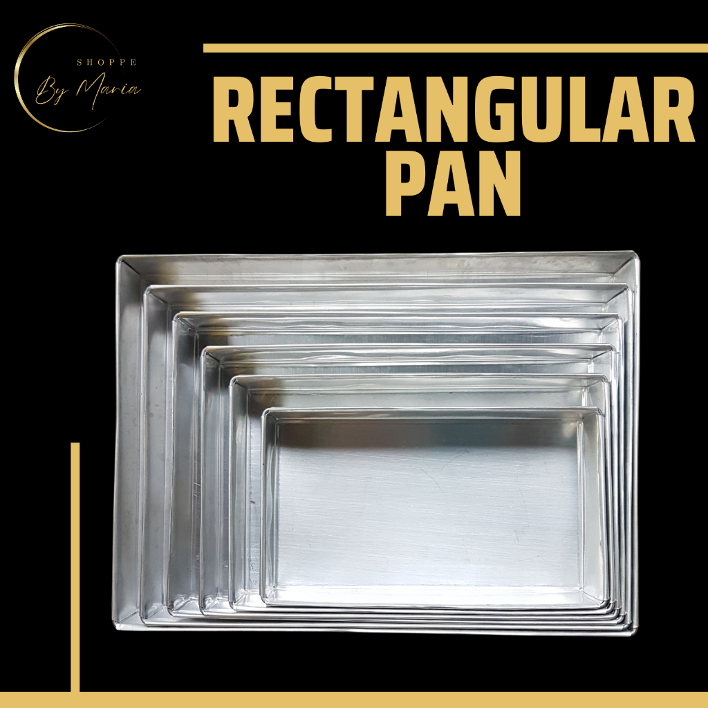 Rectangular Pan Aluminum / Gauge .016 - (Makapal) Cake / Brownies Pan ...
