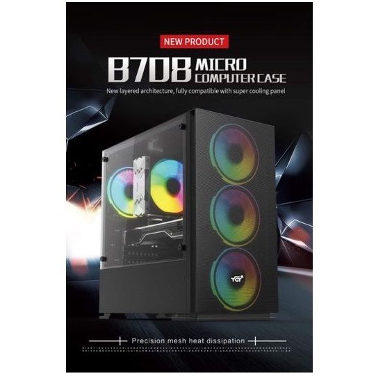 YGT B708 Gaming Case Black Brandnew gaming Computer Casing | Shopee ...