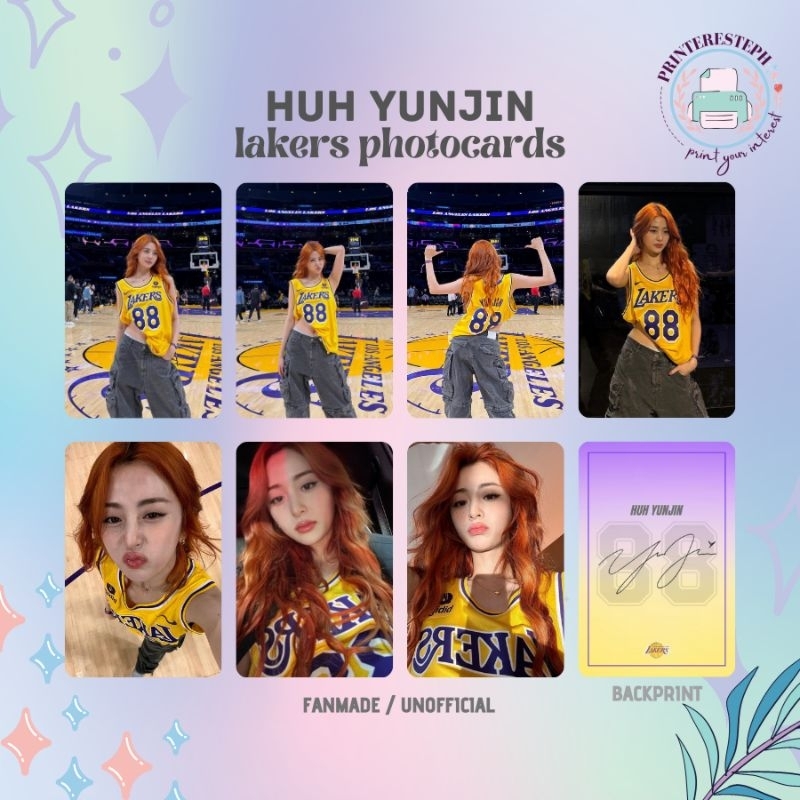 YUNJIN Lakers Fanmade Photocards || LE SSERAFIM | Shopee Philippines