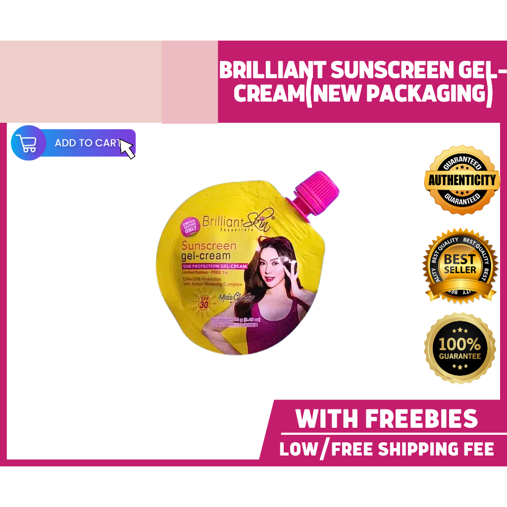 BRILLIANT SUNSCREEN GEL-CREAM(NEW PACKAGING) | Shopee Philippines