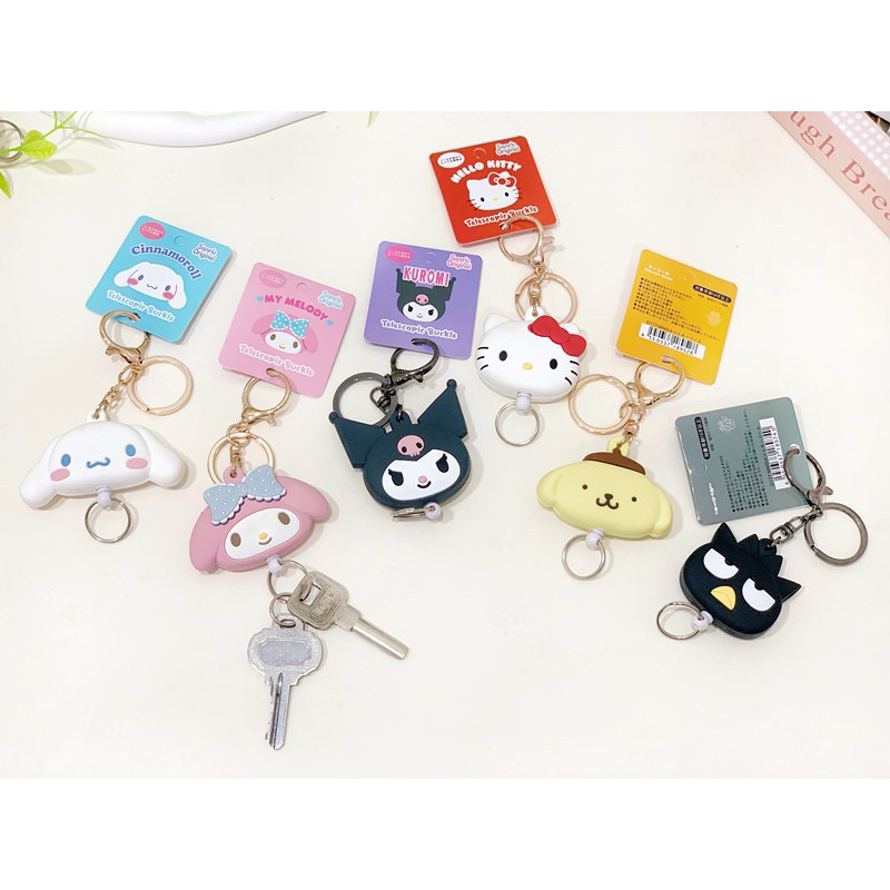 retractable key ring key chain cute cartoon keychain silicone three ...