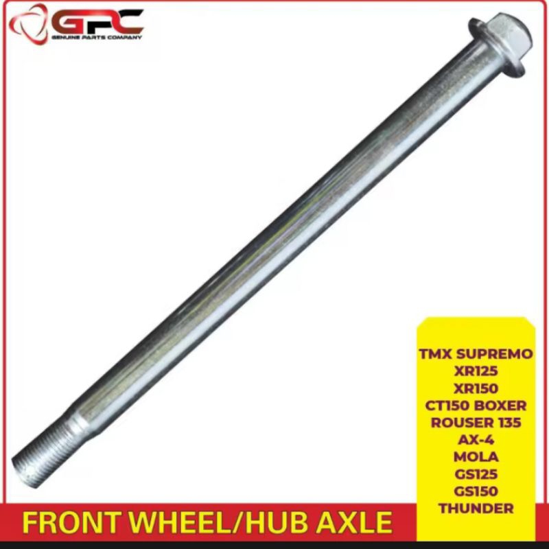 Moto FRONT AXLE for XR125/XR150/TMX SUPREMO GPC | Shopee Philippines