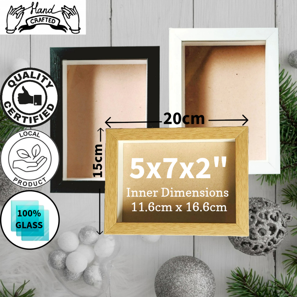 5x7x2 Inches Glass Shadow box Frame Butterfly Moth Pet Memory keepsake ...