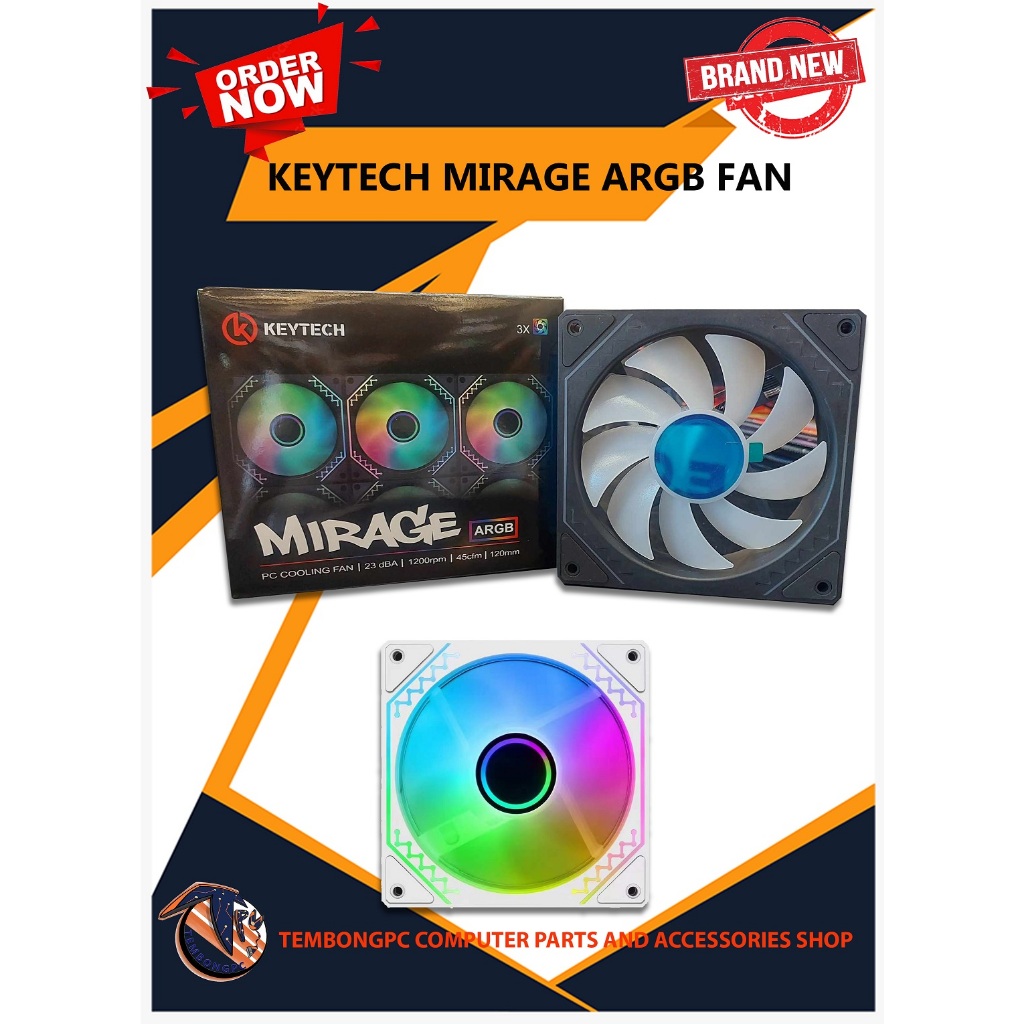 Keytech Mirage 3 in 1 Fan Kit ARGB 120mm for desktop | Shopee Philippines