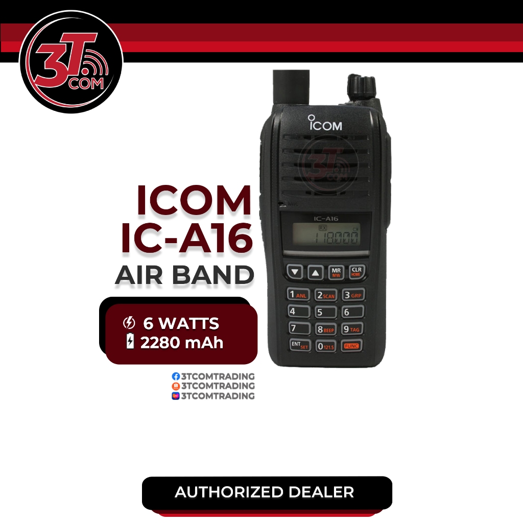 ICOM A16 AIRBAND PORTABLE RADIO ORIGINAL | Shopee Philippines