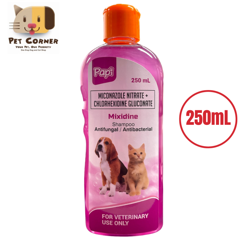 Papi Mixidine Antifungal Antibacterial Medicated Shampoo for Dogs ...
