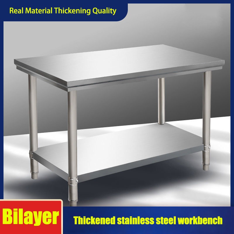 Household stainless steel kitchen racks 2layer table worktable ...