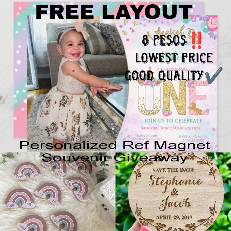 NEW Personalized Ref Magnet for Souvenirs giveaway Lowest price free ...
