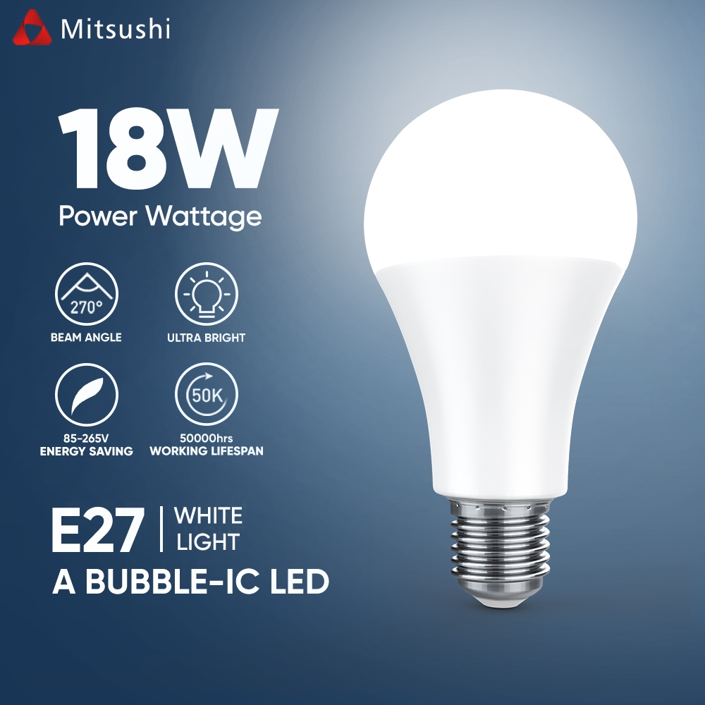Mitsushi E27 Interface 5W-18W White Bulb Energy-Saving LED Bulb ...