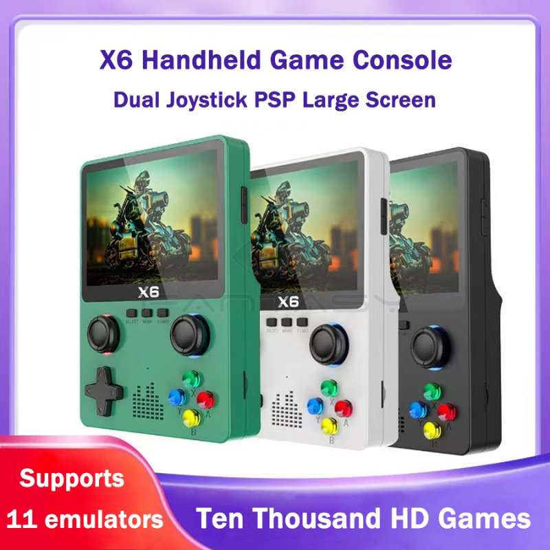 FANTASY New X6 Game Console HD Handheld Game Console Dual Joystick GBA ...
