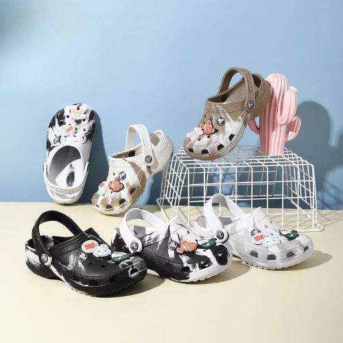 Children's Crocs Faded Tie Dye Design with Free Jbitis Pack Cartoon ...