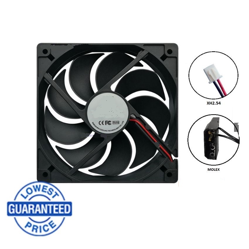 12V cooling fan exhaust fan 120mm 120x25mm brand new strong airflow cpu ...