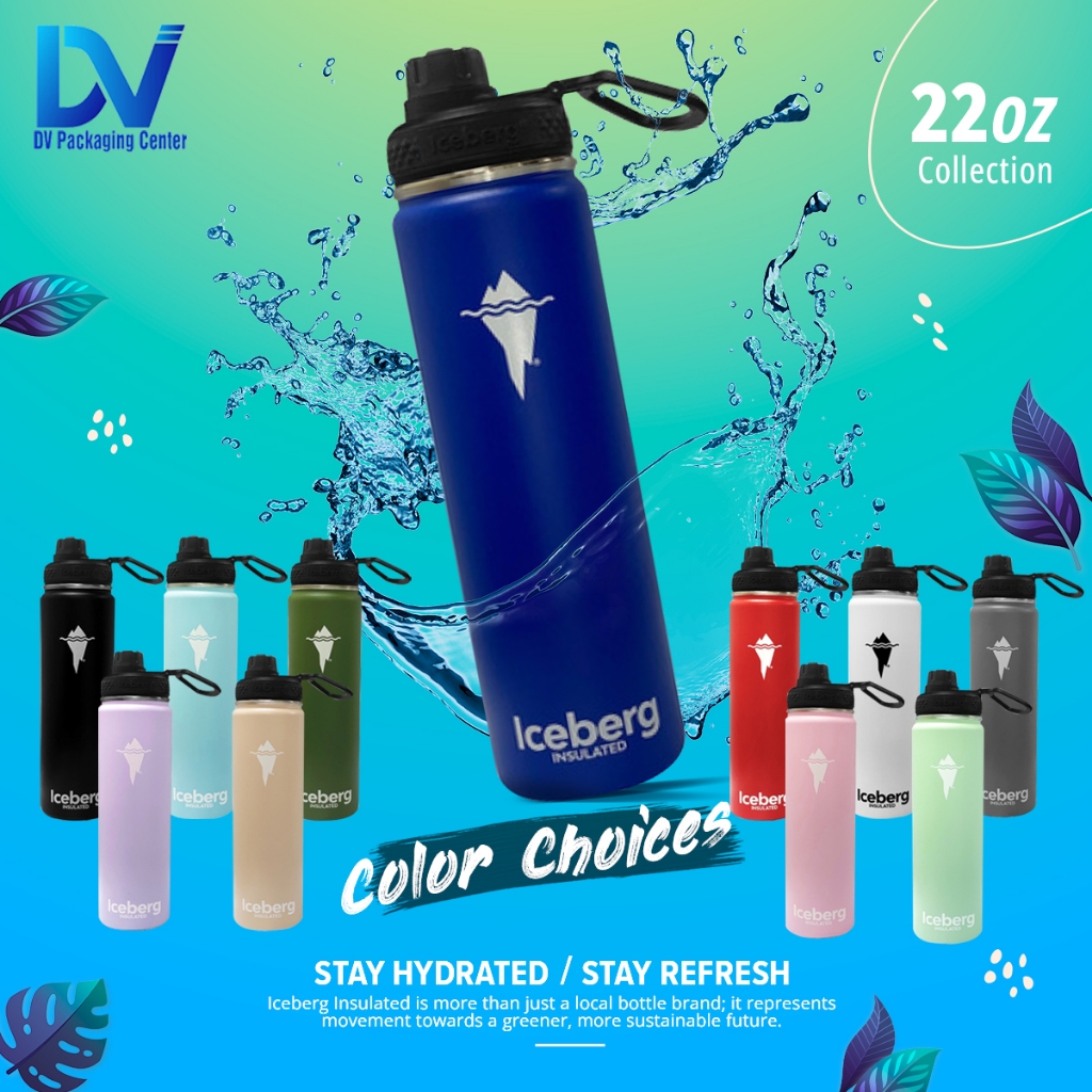 Iceberg Insulated Flasks - 22 oz (1pc) - 11 Color Available | Shopee ...