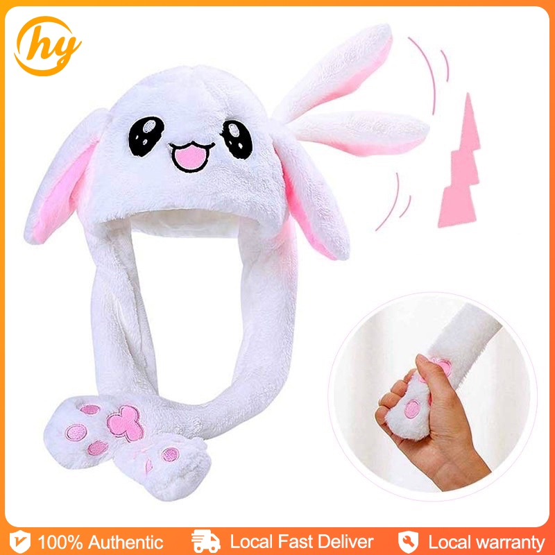Cute Bunny Hat With Led Light Rabbit Hat Moving Ears Long Ears Plush ...