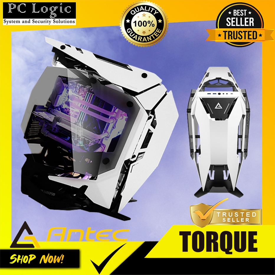 ANTEC TORQUE GAMING CASE MID TOWER SUPREME BLACK/WHITE I TEMPERED GLASS ...