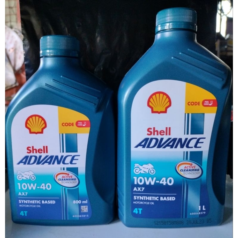 Shell Advance 4T AX7 Synthetic Based 10w 40 Motorcycle Oil | Shopee ...