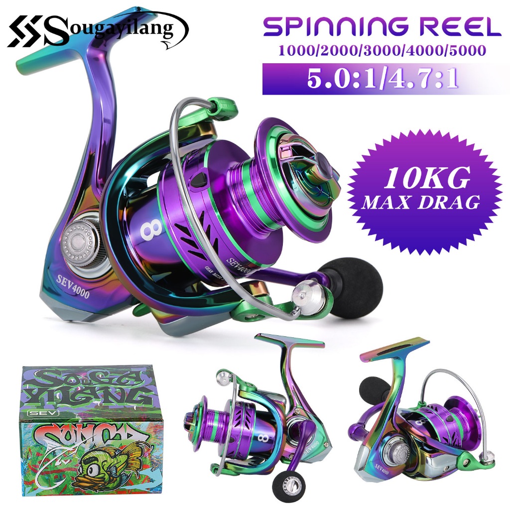 Sougayilang Spinning Fishing Reel Model 1000-5000 5.0:1 Right/Left ...