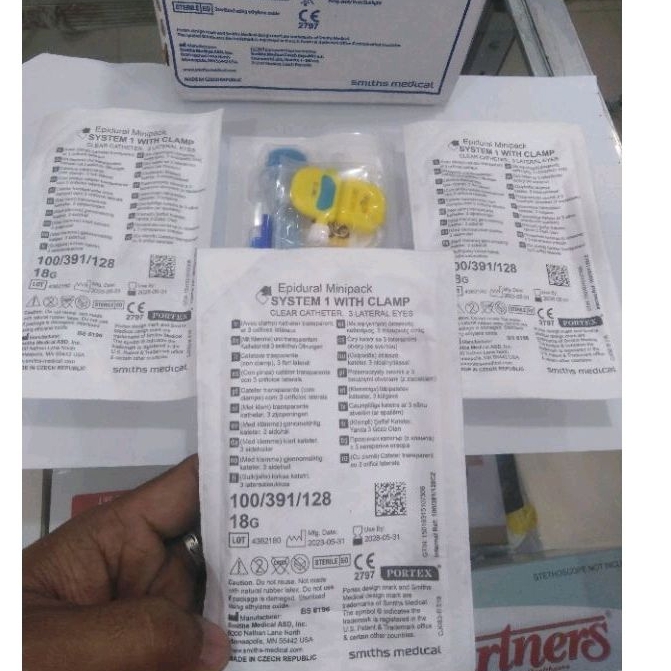 Epidural Minipack G18 Portex System 1 With Clamp,(per piece) | Shopee ...