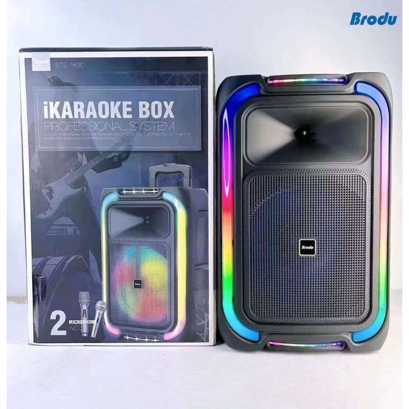 Brodu BTS-1890 Trolley Bluetooth Karaoke Speaker | Shopee Philippines