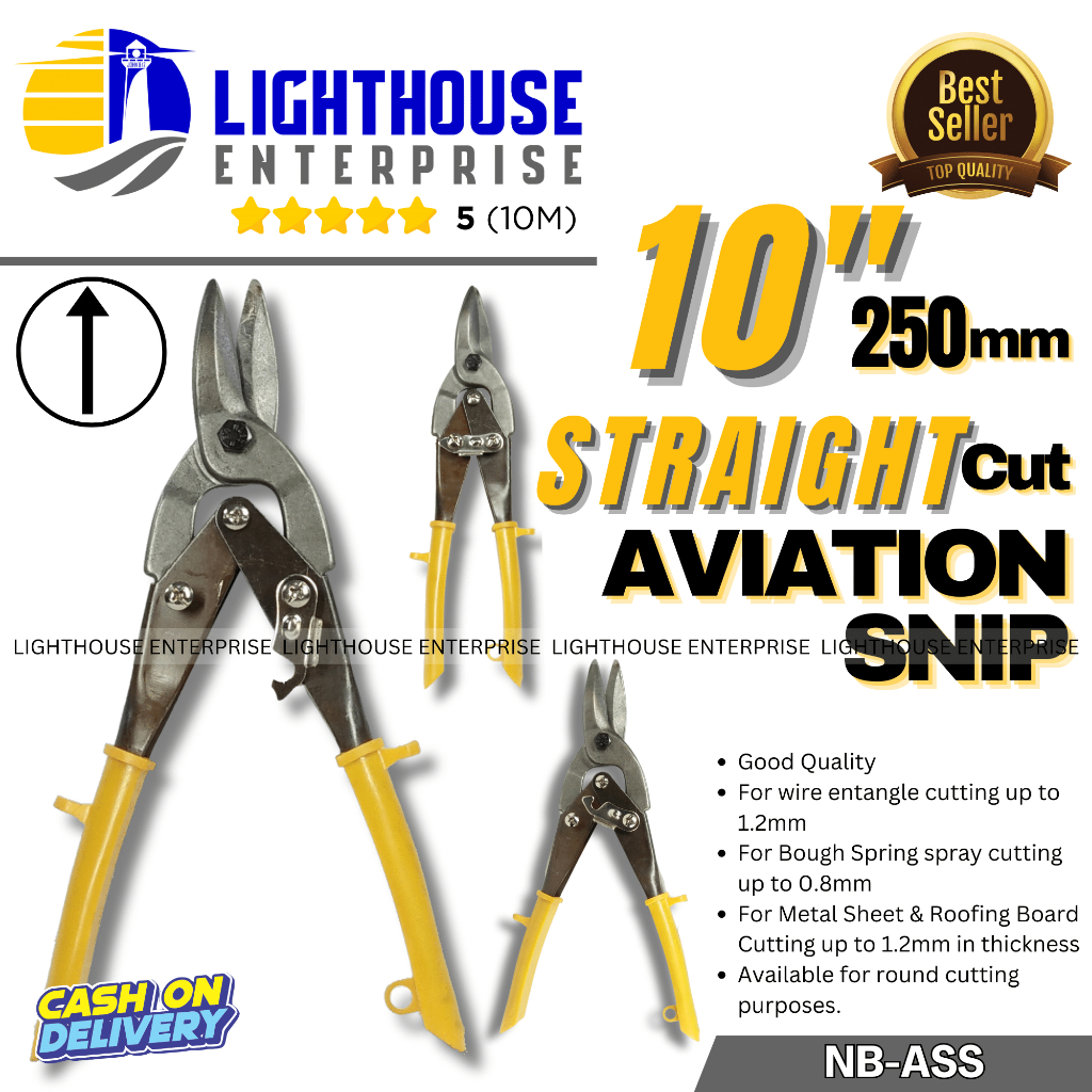 Aviation Snip / Aviation Tin Snip / Metal Sheet Cutter 10" 250mm (Left ...