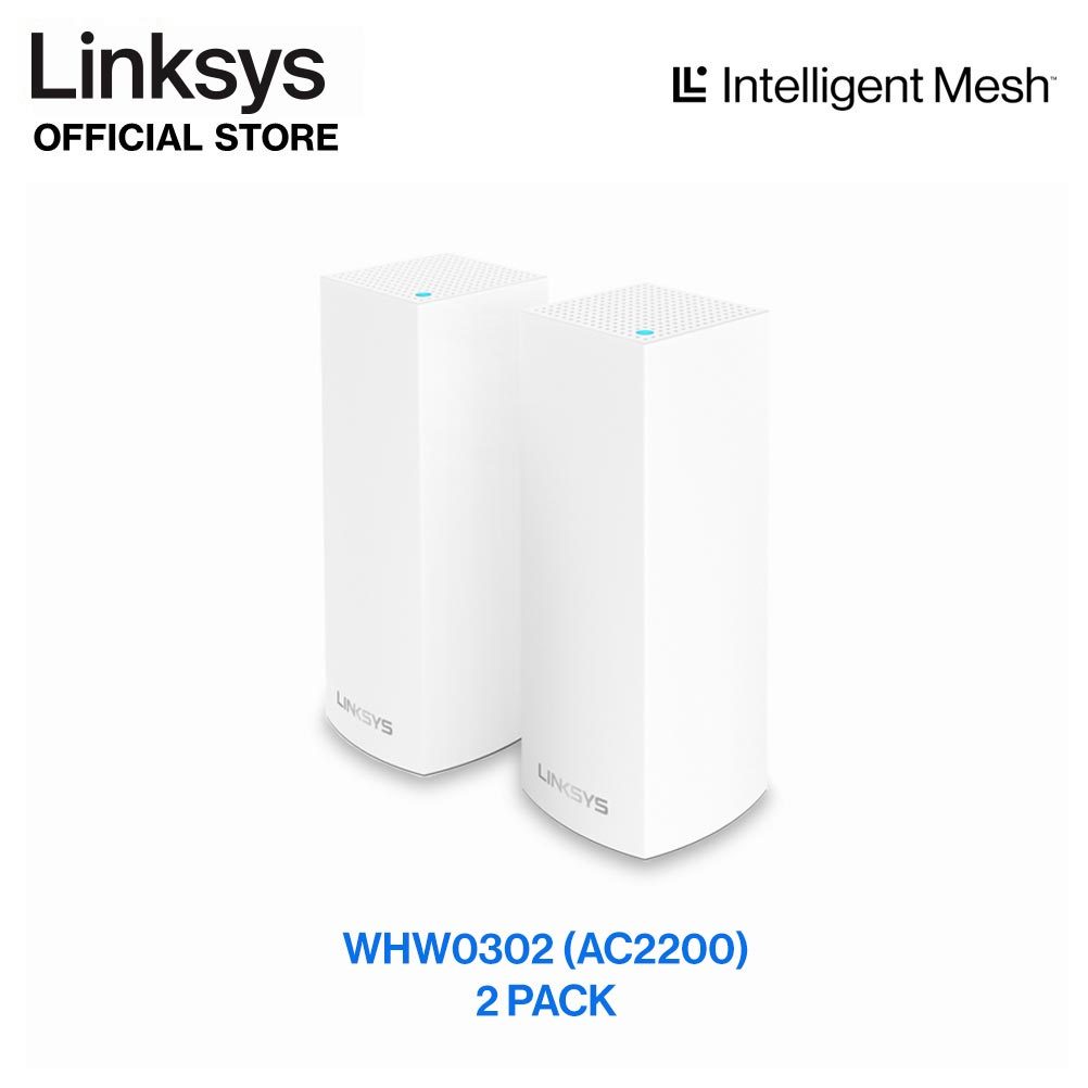 Linksys Velop AC2200 Tri-Band Whole Home Mesh WIFI 5 System, 2 Pack (WHW0302) | Shopee Philippines