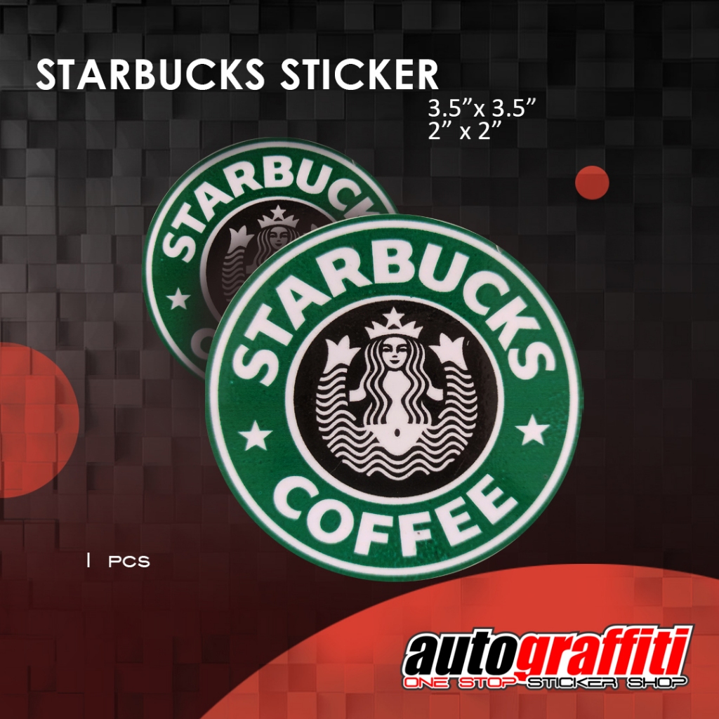 Starbucks Coffee Logo Sticker size 3.5x3.5 1pc only | Shopee Philippines