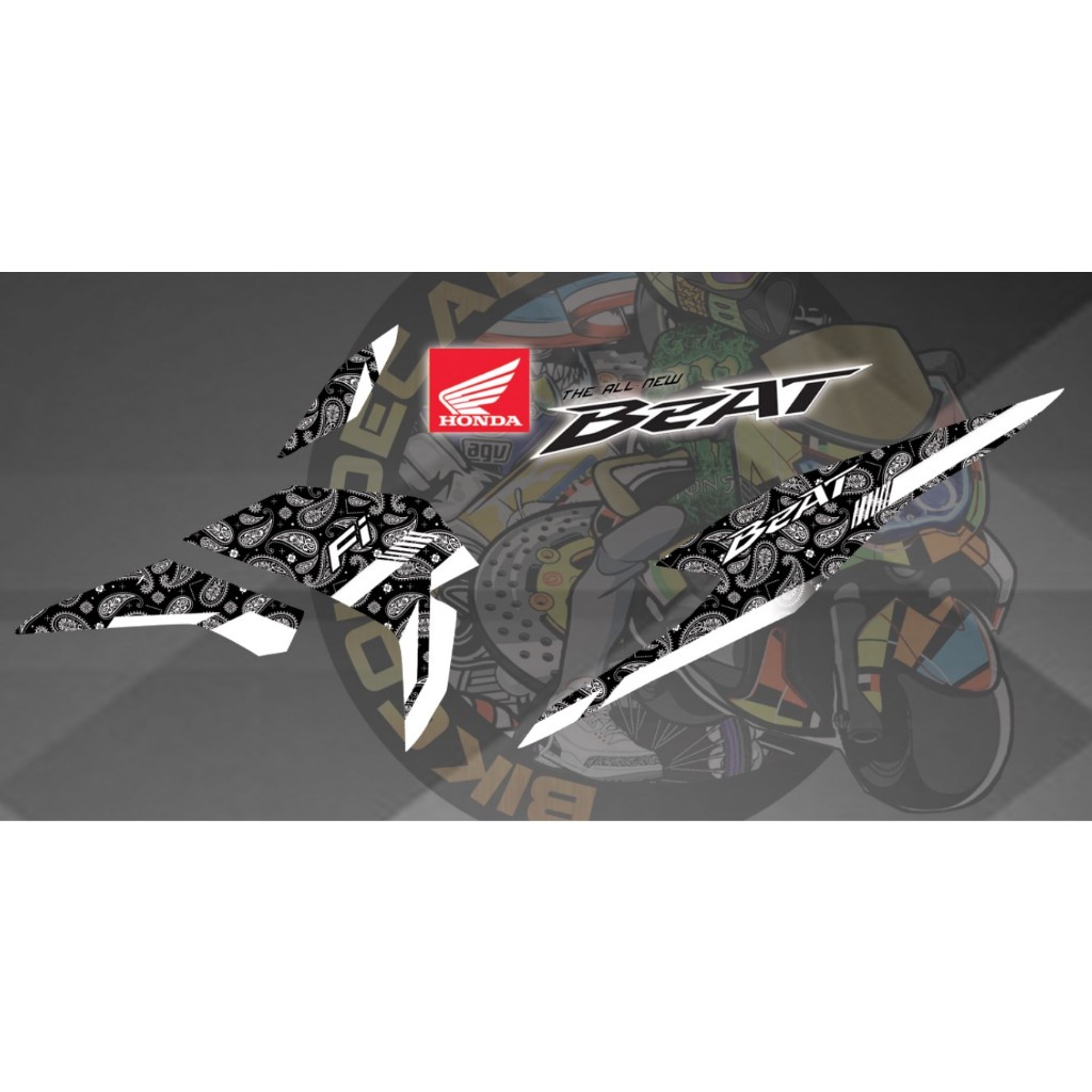honda beat v3 2023 strip decals bandana design | Shopee Philippines