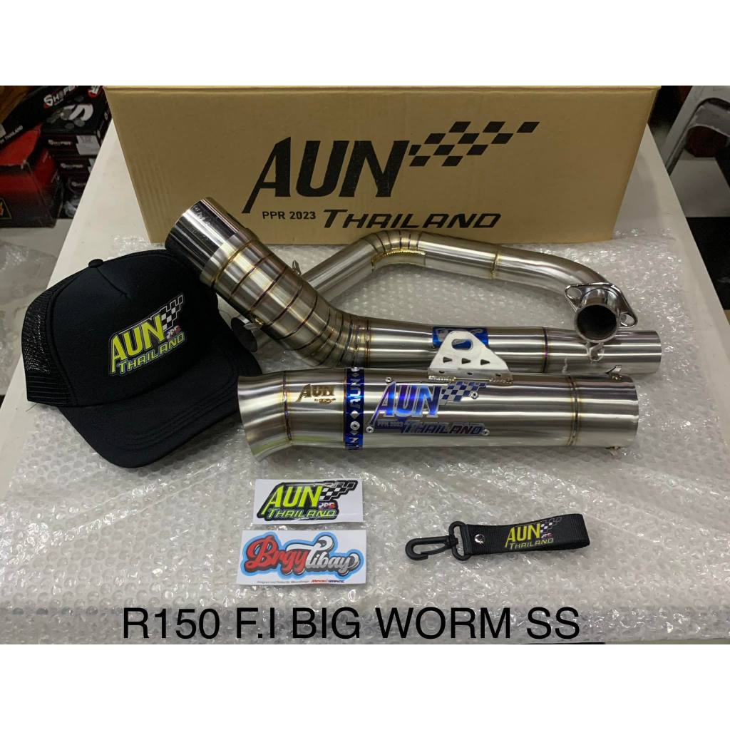 NEW AUN PIPE 2023 WORN CARBON W/FREE TSHIRT RAIDER150 CARB RAIDER FI ...