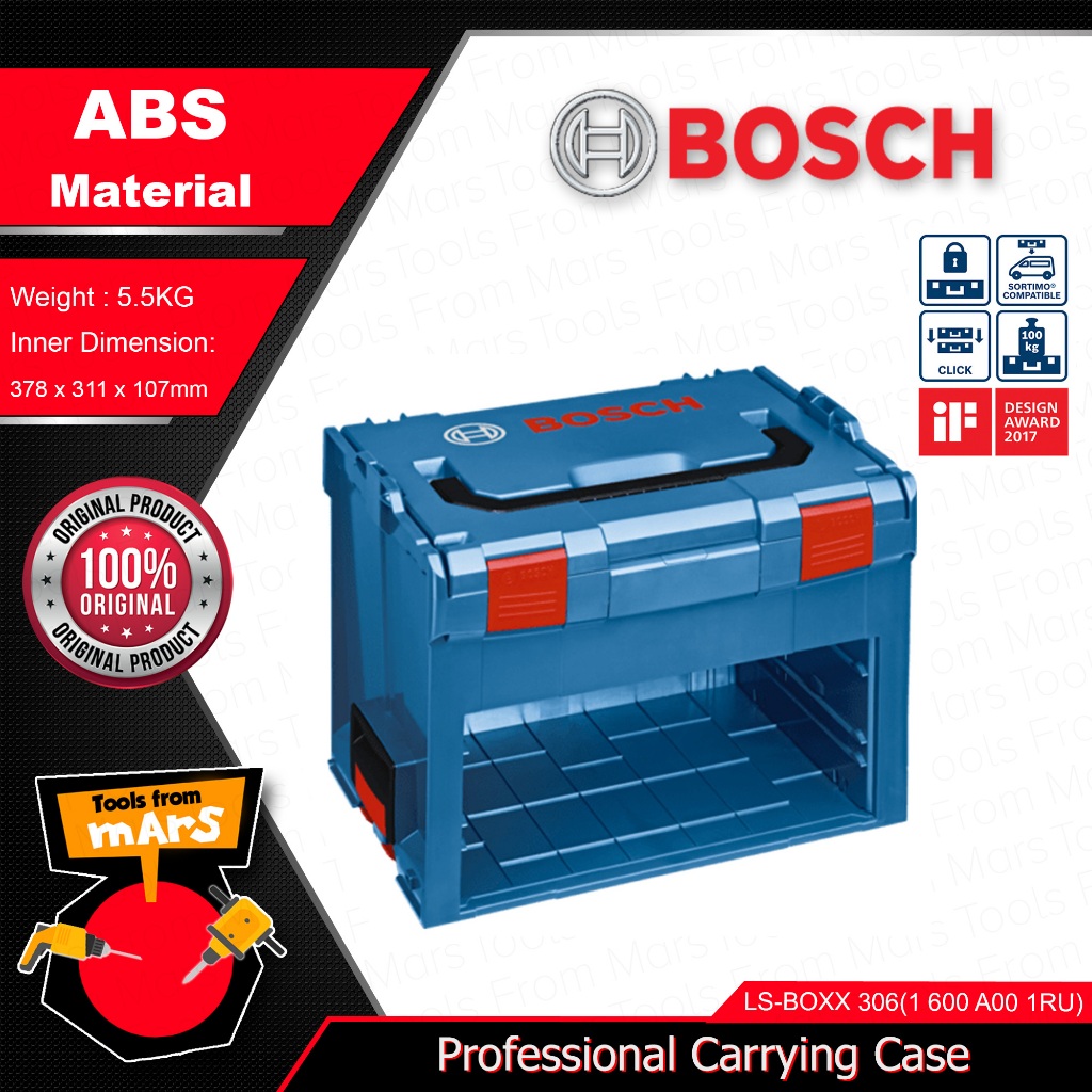 Bosch Carrying Case Tool Box Plastic Organizer Storage Toolbox LS-BOXX ...