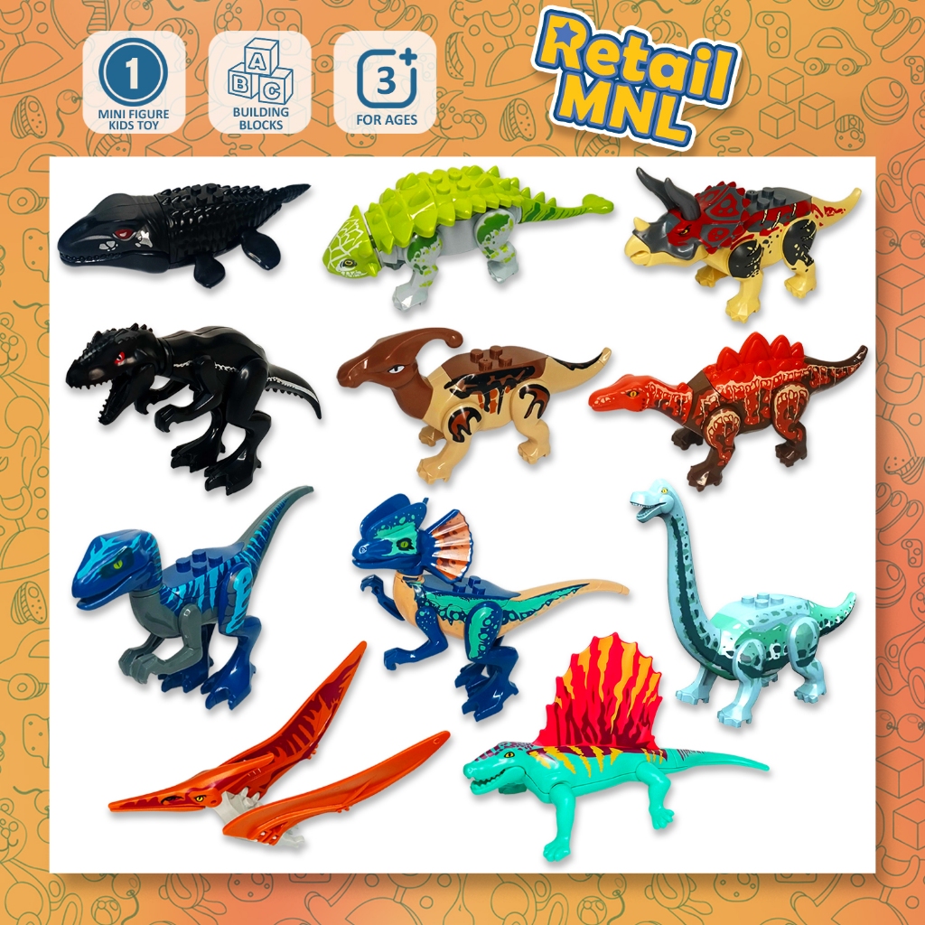 Retailmnl Jurassic Dinosaur Building Blocks Kids Toy Compatible Classic ...