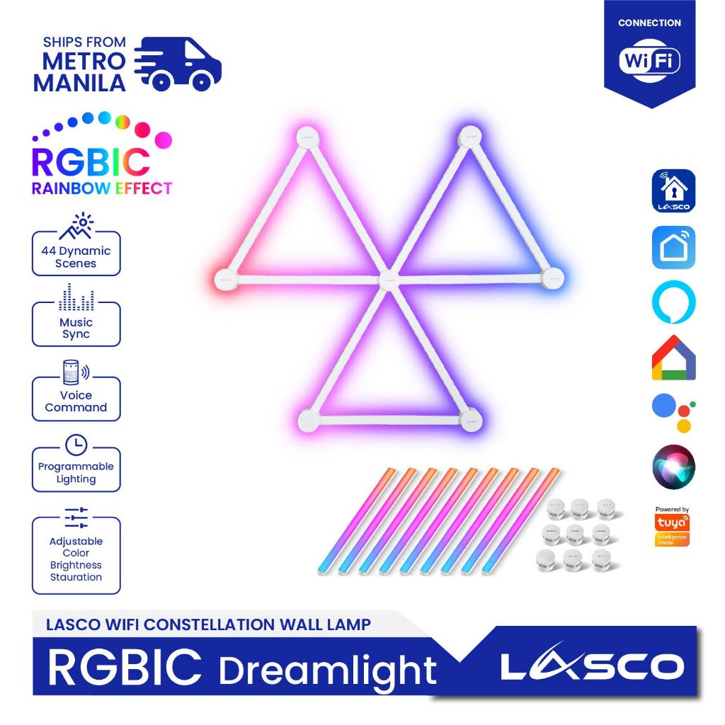 New Arrival Lasco Wifi Smart Constellation Wall Lamp RGBIC Dreamlight ...