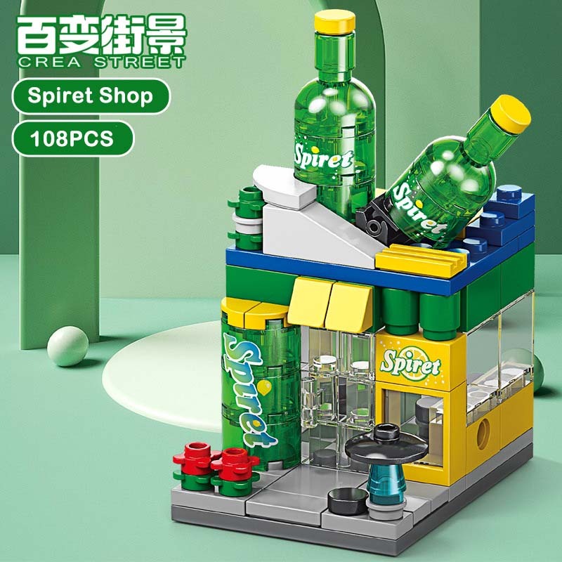 Mini Lego City Street View Building Blocks Toys McDonald's House 3D ...