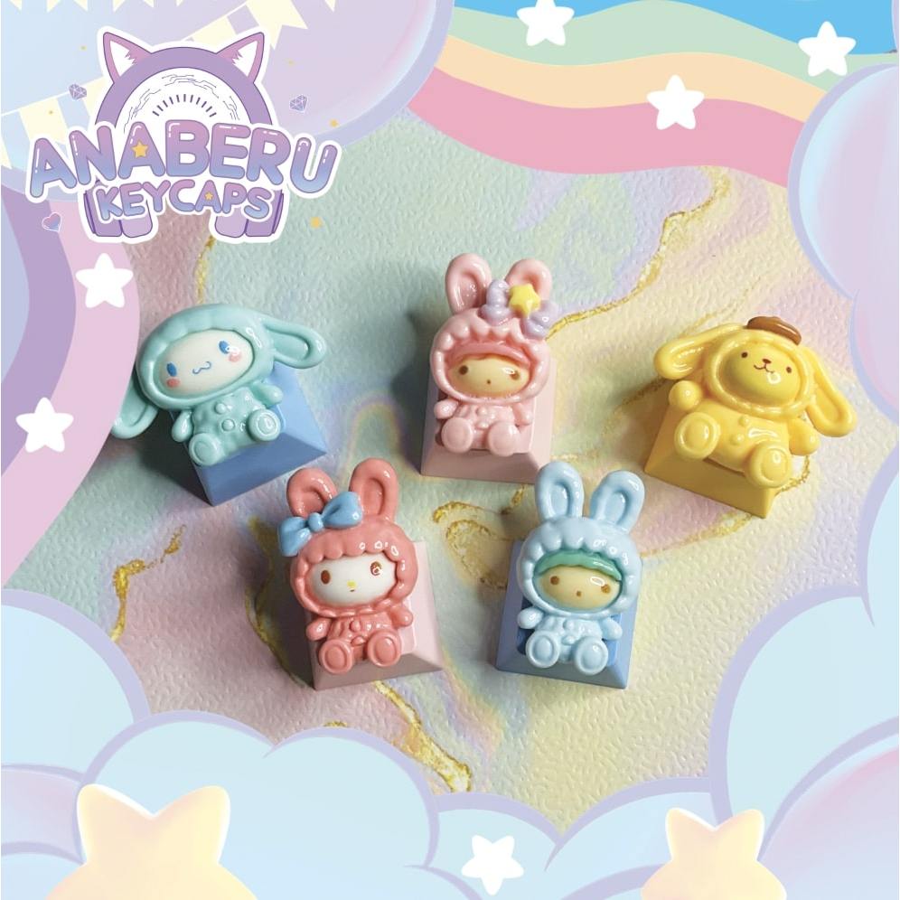 Sanrio Bunny Melody Little Twin Star Cinamonroll Pompompurin Keycaps ...